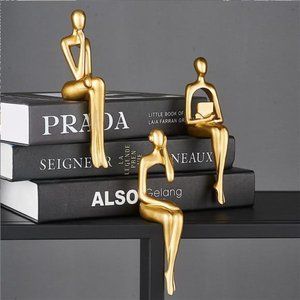 Accents | Gold Statue Home Decorations For Living Roomshelf Decor ...